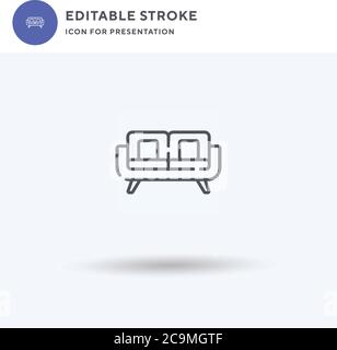 Tisch-Symbolvektor, gefülltes flaches Schild, solides Piktogramm ...