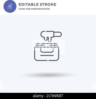 Wachs-Symbolvektor, gefülltes flaches Schild, solides Piktogramm ...