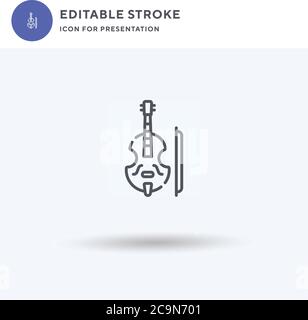 Violin Icon Vektor, gefülltes flaches Schild, solides Piktogramm ...