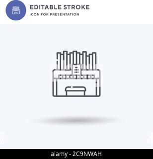 Orgel-Symbolvektor, gefülltes flaches Zeichen, solides Piktogramm ...