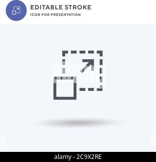 Scalability Icon Vector, gefülltes flaches Zeichen, solides Piktogramm ...