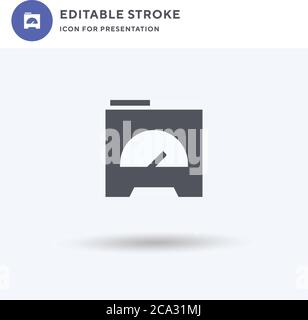 Generator-Symbol-Vektor, gefüllt flache Zeichen, solides Piktogramm ...