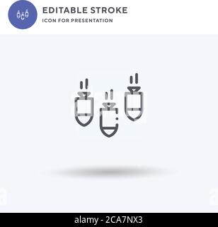 Krieg-Symbol-Vektor, gefülltes flaches Zeichen, solides Piktogramm ...