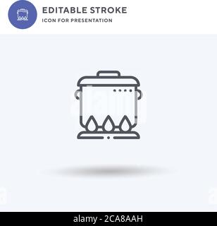 Dampf-Symbolvektor, gefülltes flaches Schild, solides Piktogramm ...