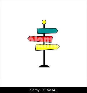 Pfeil Wegweiser Vektor Design Symbol der Straßenschilder Richtung Wege ...