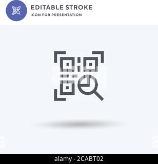 QR Code Icon Vektor, gefülltes flaches Schild, solides Piktogramm ...