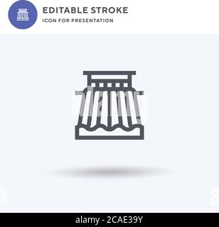 Double Slide Icon Vektor, gefülltes flaches Zeichen, solides Piktogramm ...