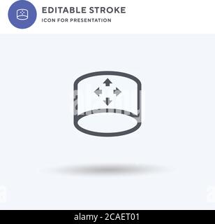 Grades Symbolvektor, gefülltes flaches Zeichen, solides Piktogramm ...