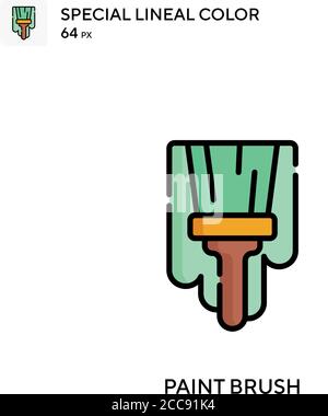 Pinsel Spezielle lineare Farbe Symbol. Illustration Symbol Design ...
