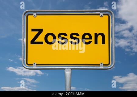 Ortstafel Zossen, Brandenburg, Deutschland Ortsschild Zossen ...