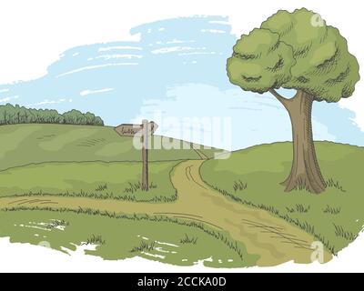 Doodle Eiche. Hand zeichnen Baum, Skizze Vektor Illustration Stock ...