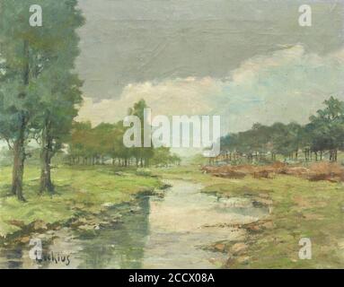 Die Sommerliche Flusslandschaft von Jean Pierre Beckius zeigt eine ...