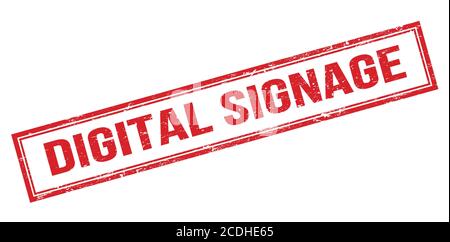 DIGITAL rot grungy Rechteck Stempel Zeichen Stockfotografie - Alamy