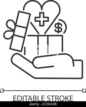 Finanzielle Vorteile Symbol, lineare isolierte Illustration, dünne ...