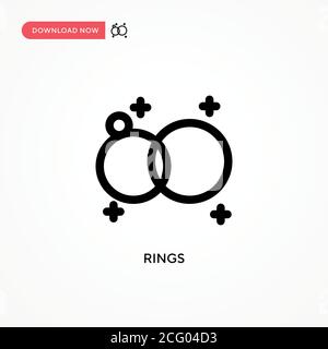 Einfaches Vektorsymbol für Ringe. Illustration Symbol Design Vorlage ...