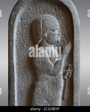 Neo-hethitische Basalt-Grabstele aus Neirab oder Tell AFIS, Syrien, 7 ...