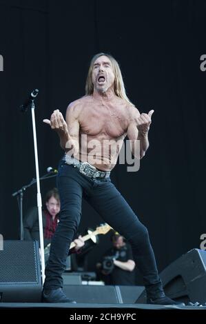 Iggy Pop tritt am dritten und letzten Tag des Carling Weekend Reading ...