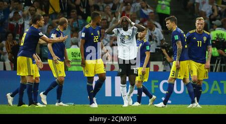 Deutschland - Schweden, Fußball, Sotschi, 23. Juni 2018 Top-Model Scarlett GARTMANN, Freundin ...