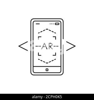 Symbol für die Farblinie des AR-Scanners. Interaktive ...