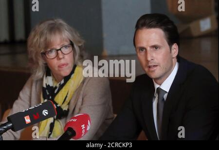 Zermatter Bürgermeister Romy Biner-Hauser, Staatsanwalt Dominic Lehner ...