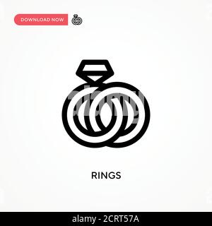 Einfaches Vektorsymbol für Ringe. Illustration Symbol Design Vorlage ...