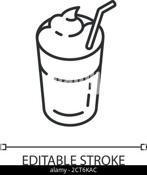 Irisches Kaffeesymbol. Lineares Symbol für heiße Getränke und Kaffee ...