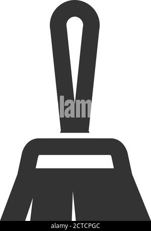 Pinsel-Symbol in dickem Umriss. Schwarz-Weiß-Vektorgrafik Stock ...