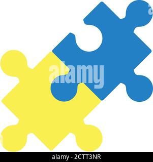 Puzzleteile Symbol auf weißem Hintergrund, Vector Illustration Stock ...