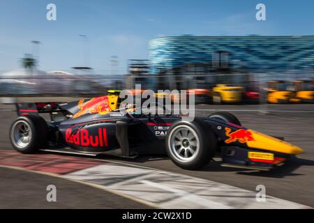 08 Daruvala Jehan (ind), Carlin, Dallara F2 2018, Aktion beim 12. Lauf ...