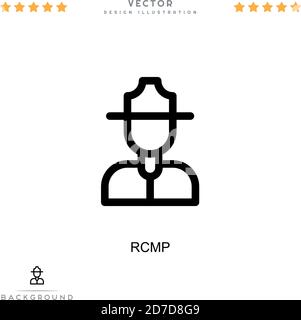 Einfaches Vektorsymbol RCMP. Illustration Symbol Design Vorlage für Web ...