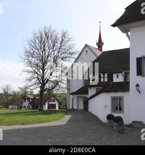 Gemeinde Cham, Kanton Zug (ZG)/ Schweiz - April 19 2020: Renovierte ...