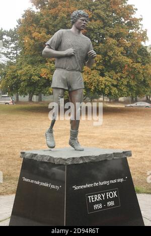 Terry Fox Statue, Victoria, Vancouver Island, British Columbia, Kanada ...