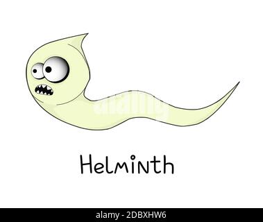 Helminthen, Fadenwürmer. Darmparasiten. Warnzeichen Parasitismus ...