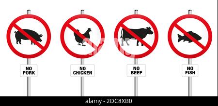 Kein Fleisch erlaubte Zeichen Stockfotografie - Alamy