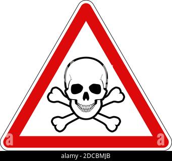 Gefahr Poison Zeichen rot. Achtung giftige Gefahr. Warnung Zeichen ...