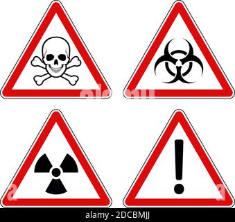 Warnung vektor Zeichen. Strahlung, Biohazard Zeichen, giftig ...
