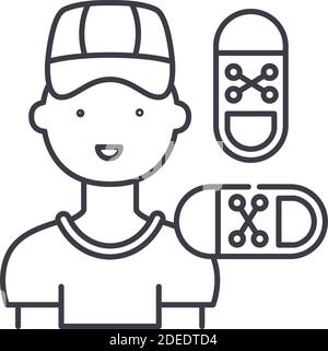 Handzeichen-Symbol des Rappers. Umriss Rapper Hand Zeichen Vektor ...