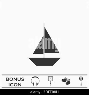 Boot oder Schiff Piktogramm Symbolbild Stock-Vektorgrafik - Alamy