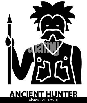 Jagd für Mammut Rock Malerei. caveman prähistorischen Menschen Jäger ...