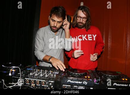 Breakbot, Sandra De Matteis et Gaelle Constantini lors de la soiree ...