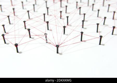 Verknüpfung von Entitäten. Netzwerk, networking, social-Media ...