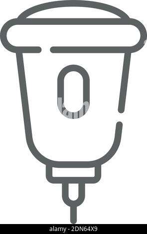 Symbol für den Ultraschallsensor. Dünne Linien Stil von Sensoren Icons ...
