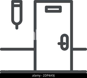 Tür Vektor icon. Symbol verlassen. Abbildung: Öffnen der Tür. Einfaches ...