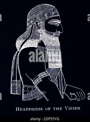 Kopfschmuck von Vizier. Der Wesir im alten Ägypten war die mächtigste ...