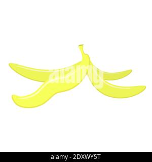 Banane schälen Obst Lebensmittel Abfall cartoon Zeichnen von Linien ...