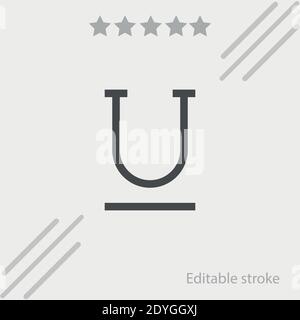 Einfaches Vektorsymbol unterstreichen. Illustration Symbol Design ...