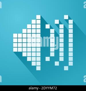 Lautsprecher-Lautstärke Zeichen Symbol. Sound-Symbol. Symbole auf neun ...