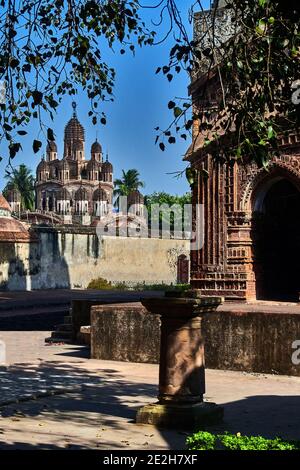 Krishna Chandra Tempel von Kalna, Westbengalen, Indien - Es ist einer ...