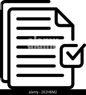 Symbol für die Vektorlinie für bestandene Testaufgabe. Zerrissenes ...