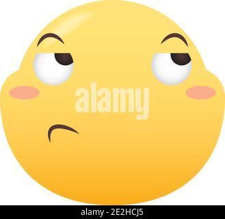 Emoticon Gesicht mit rollenden Augen Stock-Vektorgrafik - Alamy